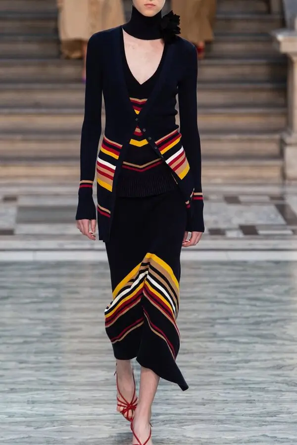 Victoria Beckham Striped Cardigan