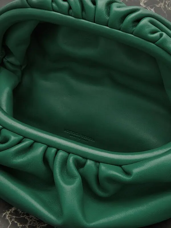 Bottega Veneta The Chain Pouch Gathered Leather Belt Bag