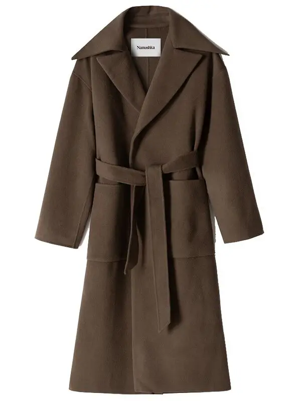 Nanushka Soa Double Wool Trench Coat