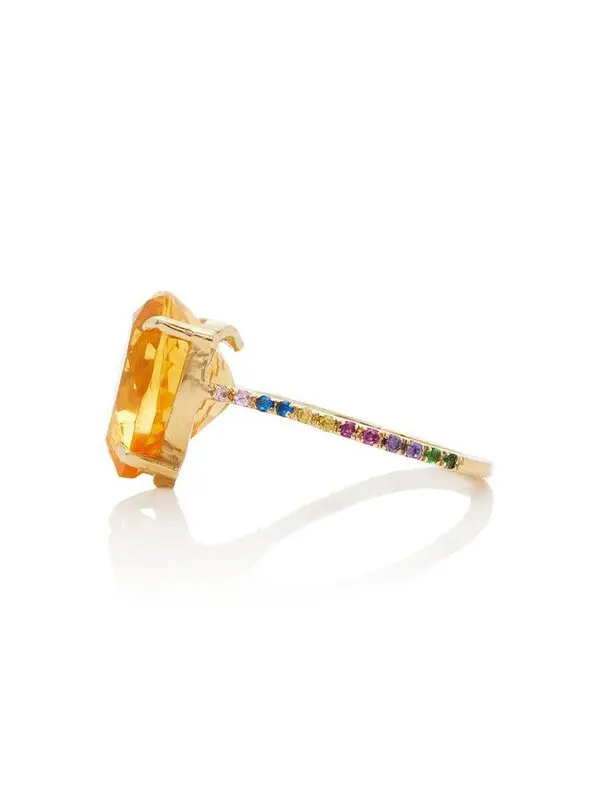 THE LAST LINE Heart Ring On Rainbow Band