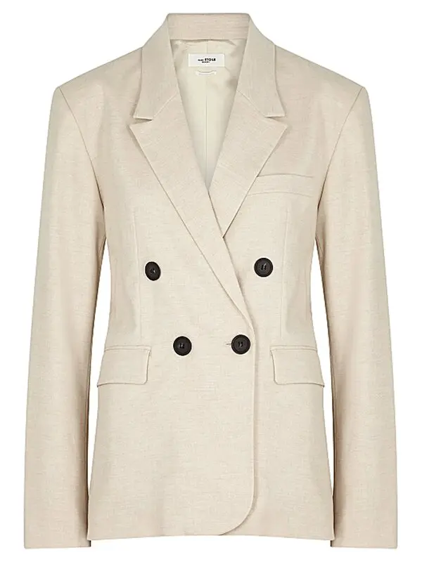 Isabel Marant Neskia Cream Double-breasted Blazer