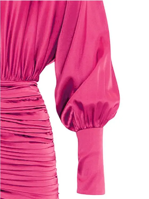 Retrofete Barbara Ruched Satin Mini Dress
