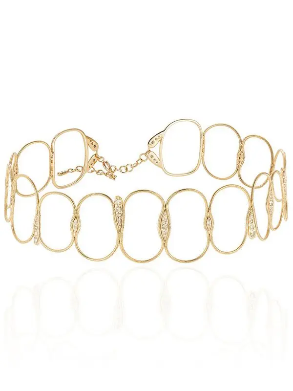 Fernando Jorge Fluid Chain Diamond 18k Yellow Gold Choker