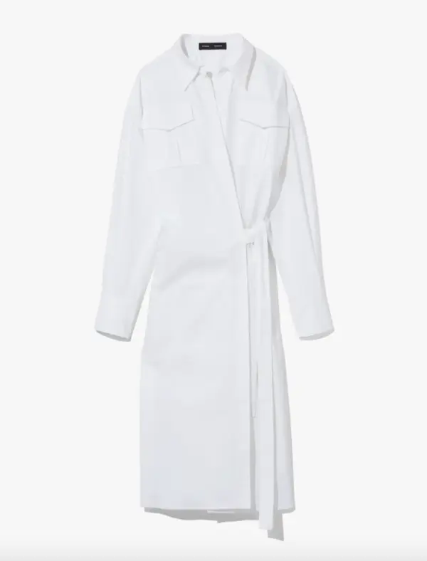 Proenza Schouler Wrapped Poplin Shirt Dress