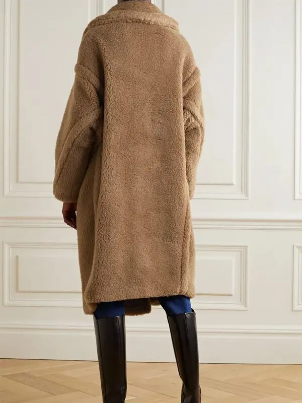 Max Mara Teddy Bear Icon Camel Hair And Silk-blend Coat
