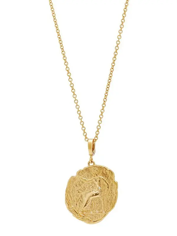 AZLEE Aphrodite 18k Gold And Diamond Necklace