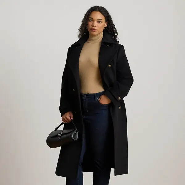 Ralph Lauren Wool-blend Double-breasted Coat - Black