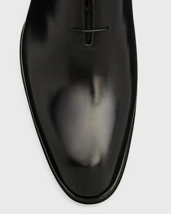 Santoni Leather Oxfords - Black