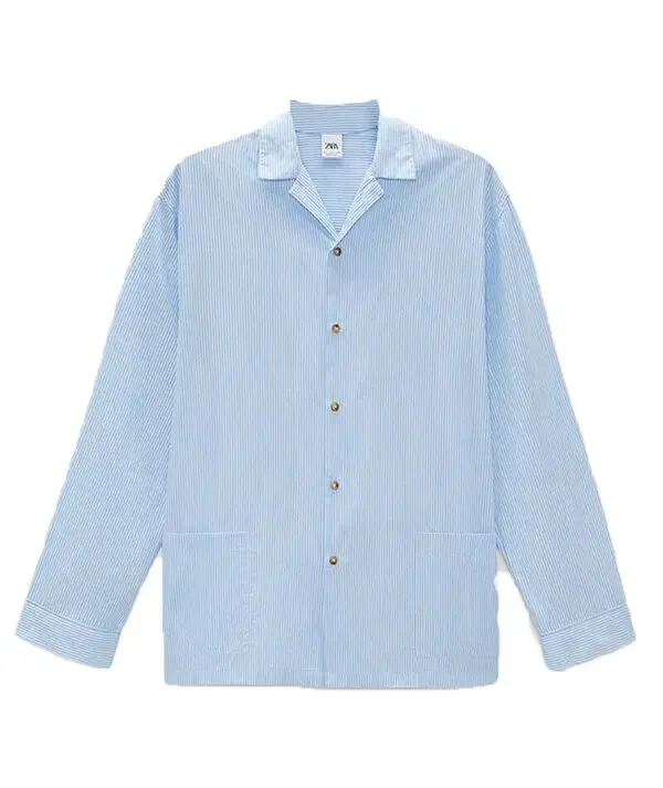 Zara Striped Pajama Shirt