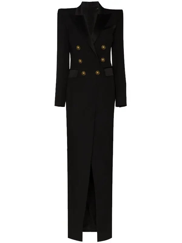 Balmain Tuxedo Maxi Dress