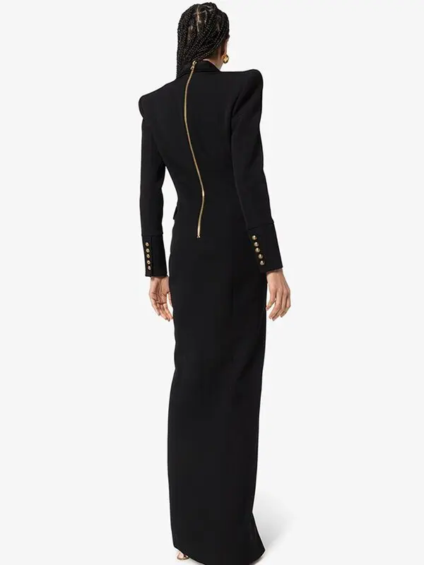 Balmain Tuxedo Maxi Dress