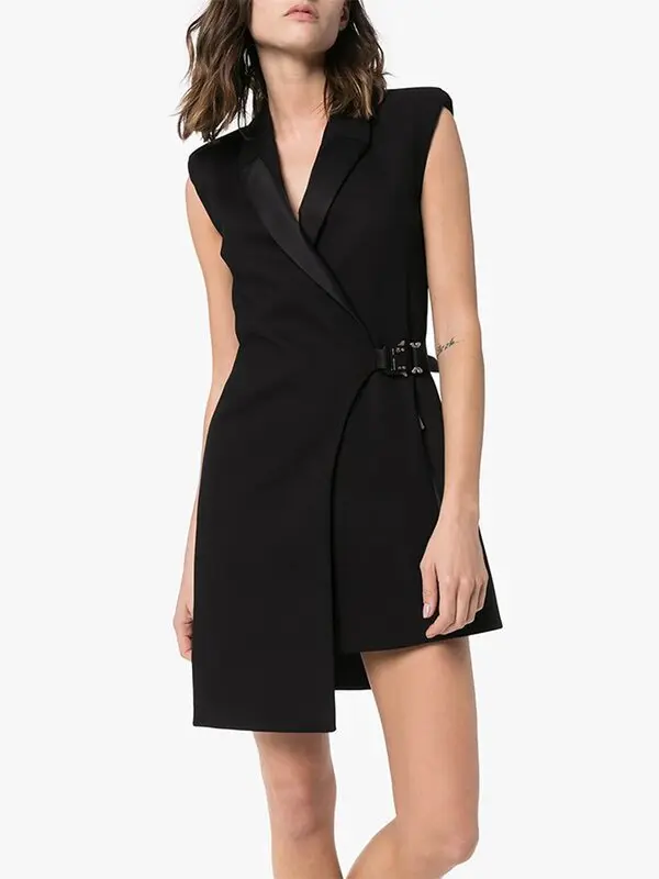 1017 Alyx 9sm Buckle Tuxedo Mini Dress