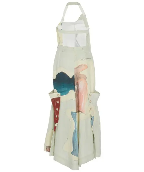 Jacquemus Button-accented Abstract-print Dress