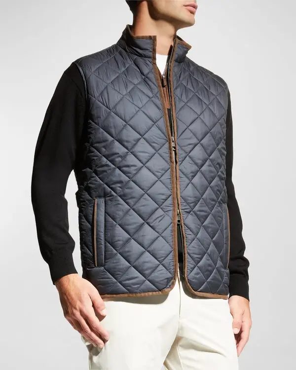 Peter Millar Essex Quilted Vest - Black