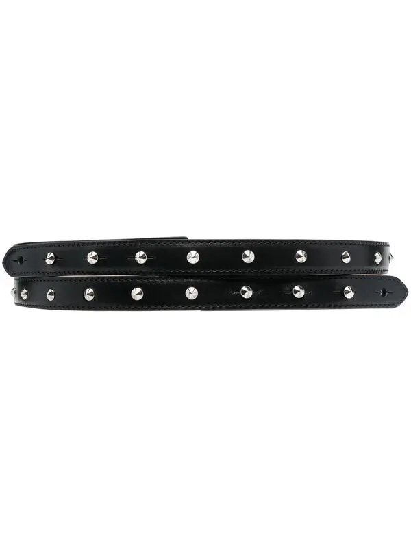 Alexander McQueen Studded Leather Belt - Black