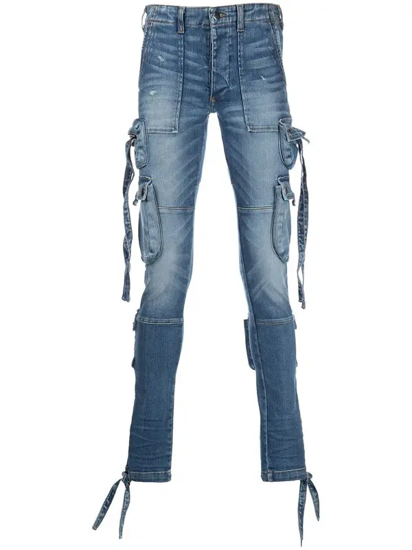 Amiri Skinny Cargo Jeans - Blue
