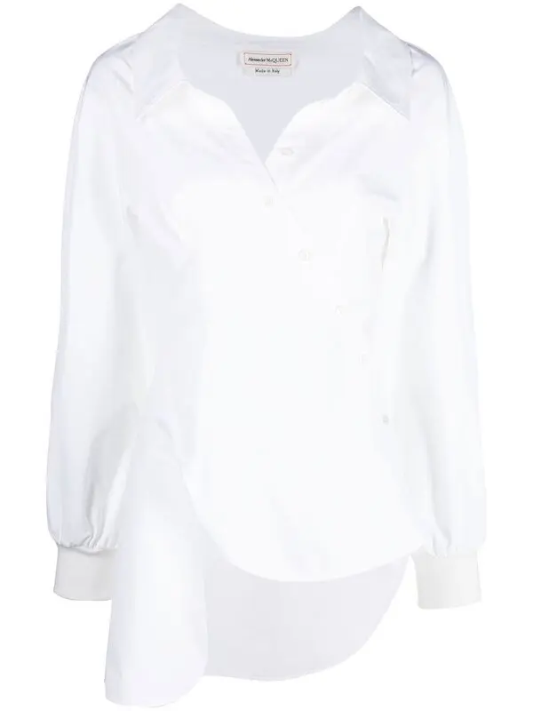 Alexander McQueen Cotton Wrap Shirt