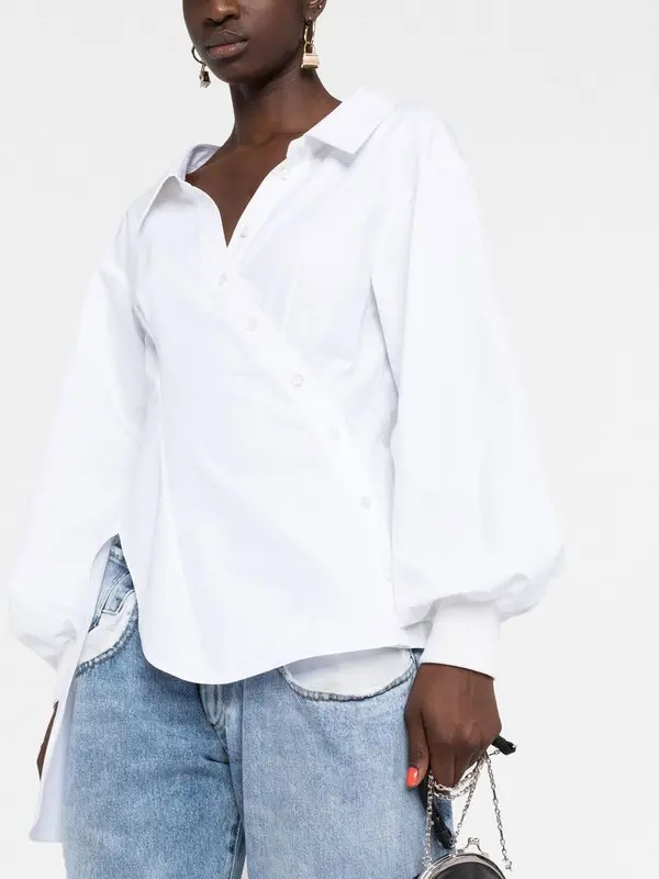 Alexander McQueen Cotton Wrap Shirt