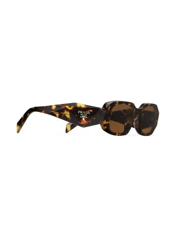 Prada Symbole Rectangular Sunglasses - Brown