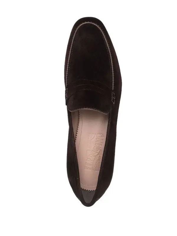 FERRAGAMO Suede Penny Loafers