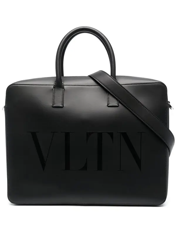 Valentino Garavani Logo-print Laptop Bag - Black