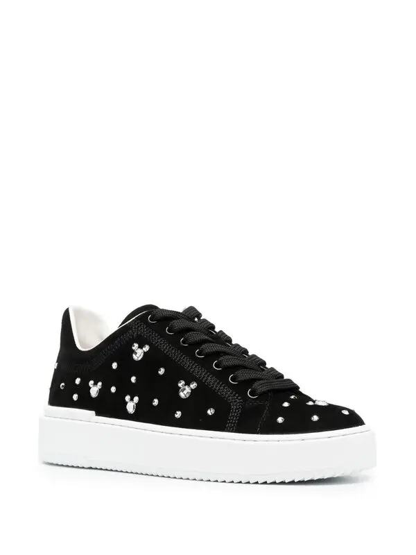 STUART WEITZMAN Crystal-embellished Suede Sneakers