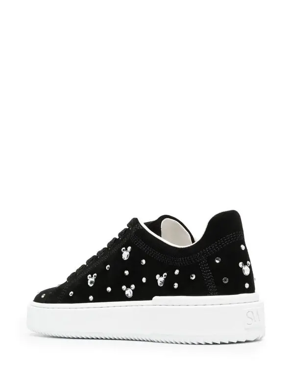 STUART WEITZMAN Crystal-embellished Suede Sneakers