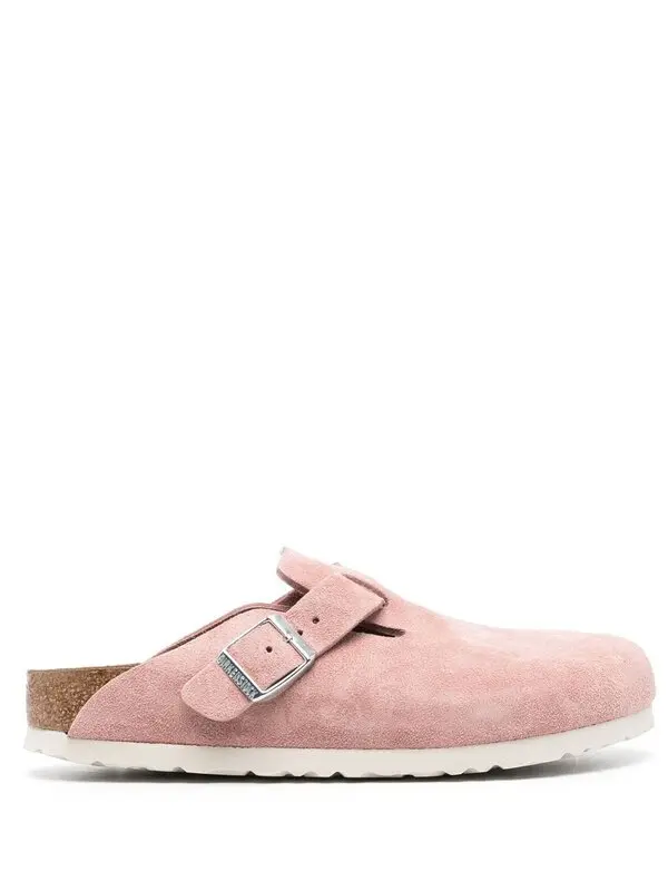 BIRKENSTOCK Suede-leather Clogs - Pink