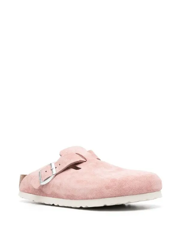 BIRKENSTOCK Suede-leather Clogs - Pink