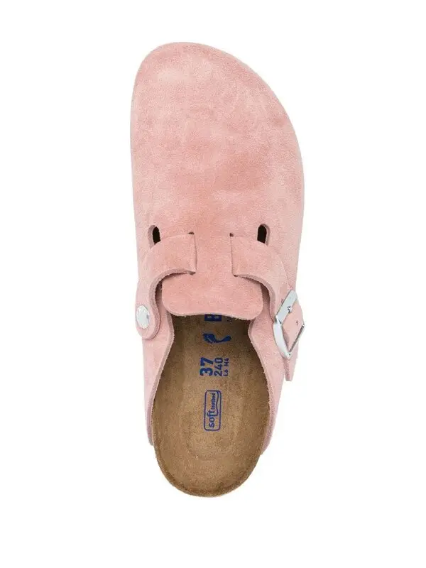 BIRKENSTOCK Suede-leather Clogs - Pink