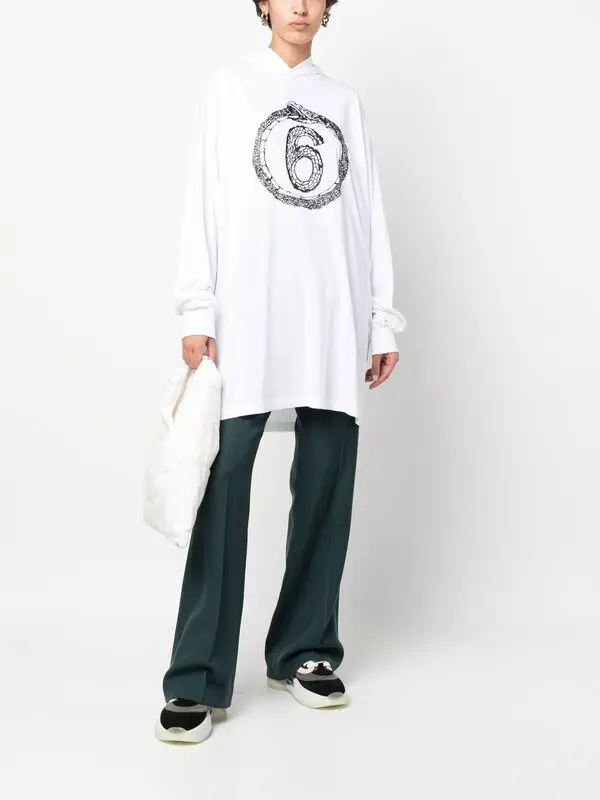 MAISON MARGIELA Logo Oversized Hoodie