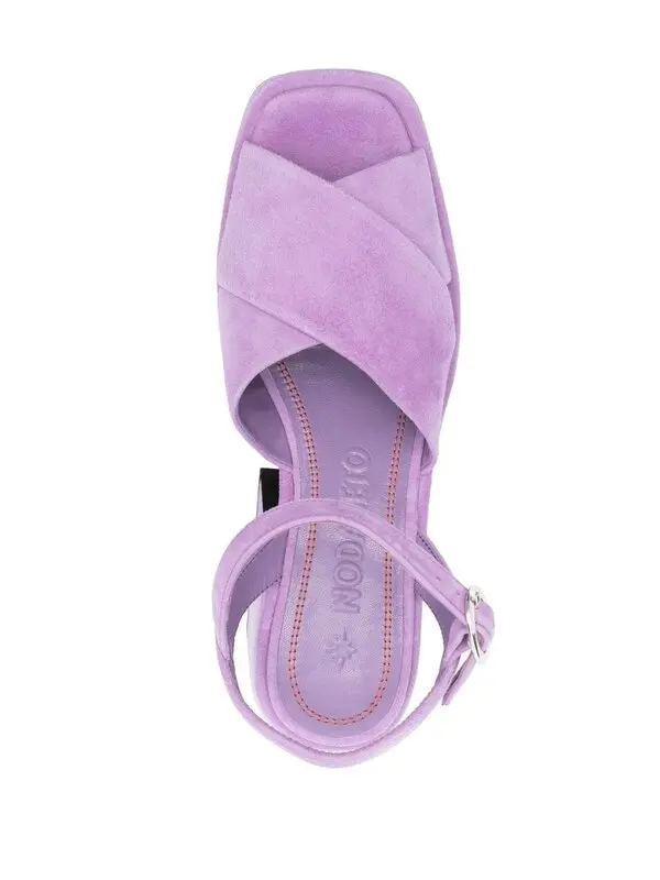 NODALETO Crossover-strap 120mm Platform Sandals