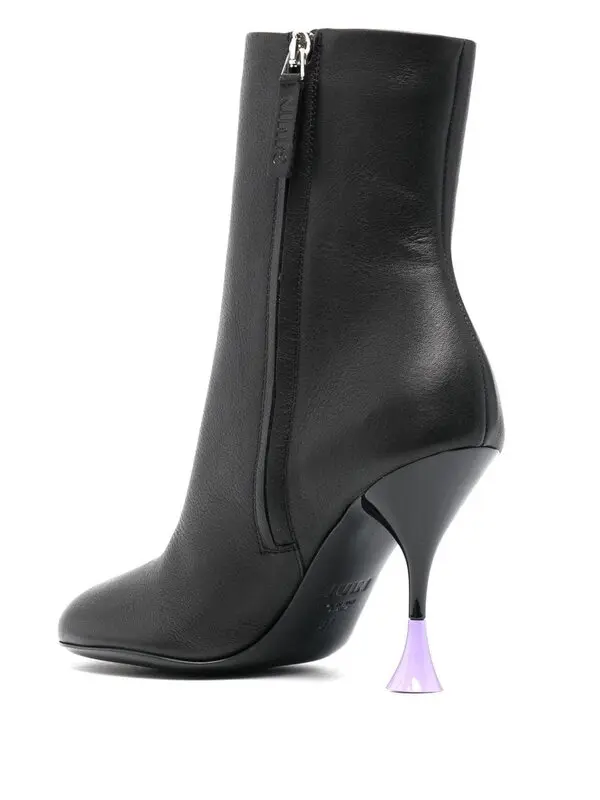 3JUIN 95mm Leather Ankle Boots