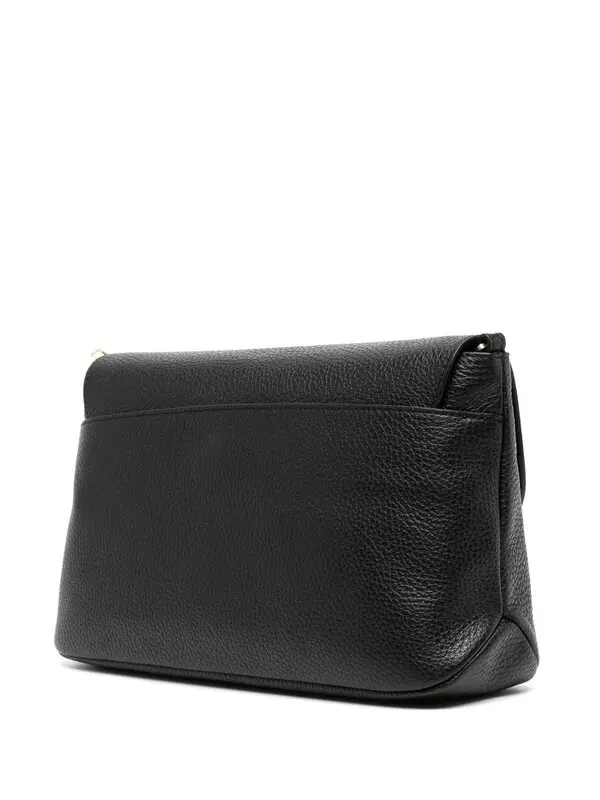AGNES B. Grained-leather Satchel - Black