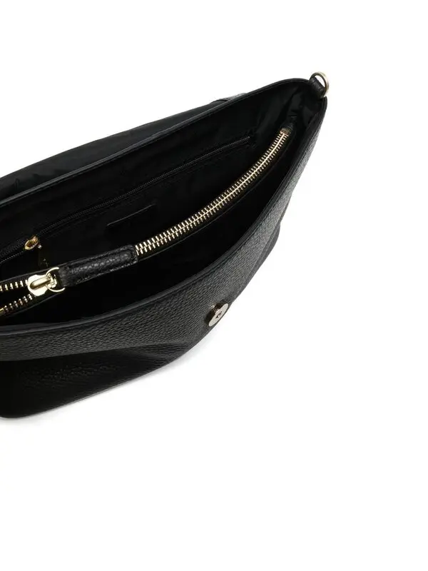 AGNES B. Grained-leather Satchel - Black