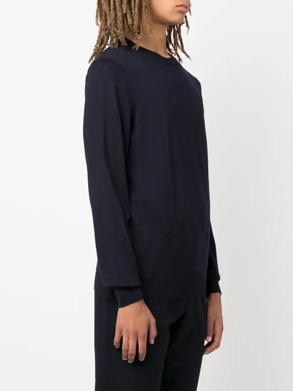BOSS Crewneck Virgin Wool Jumper - Blue