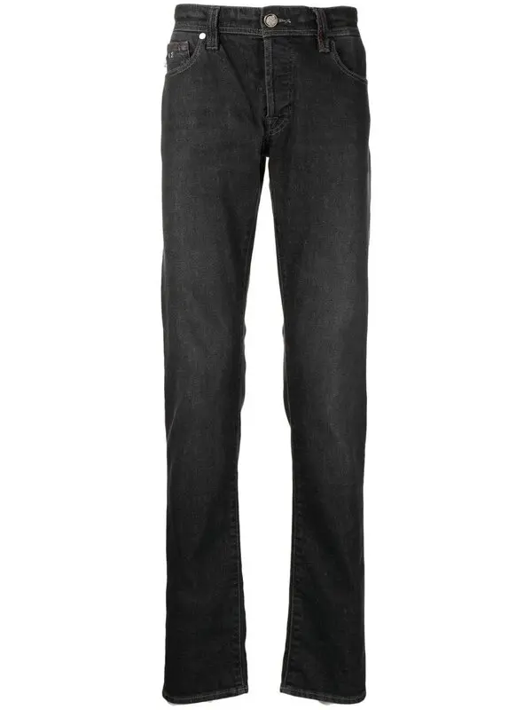 TRAMAROSSA Leonardo Slim-cut Mid-rise Jeans - Black