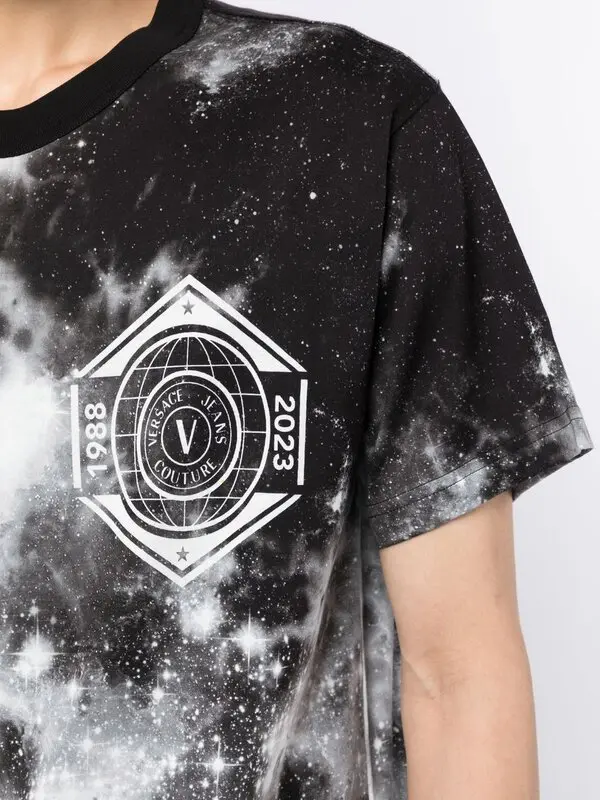 Versace Logo Tie-dye T-shirt - Black