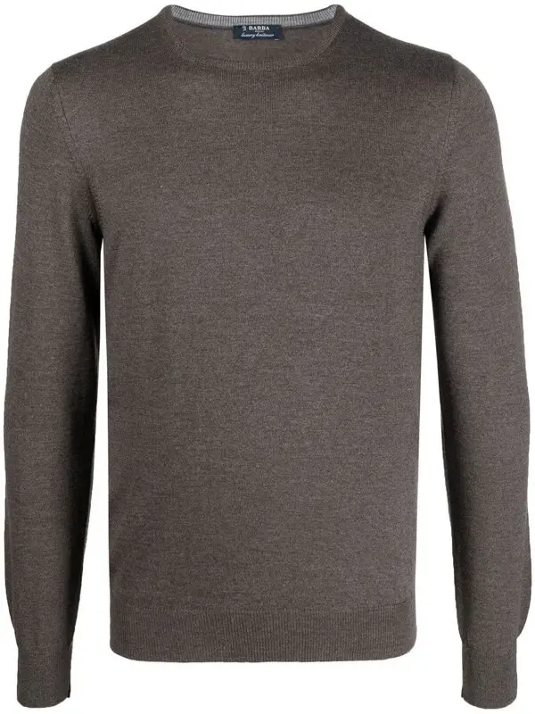 BARBA NAPOLI Crew-neck Knit Jumper - Grey