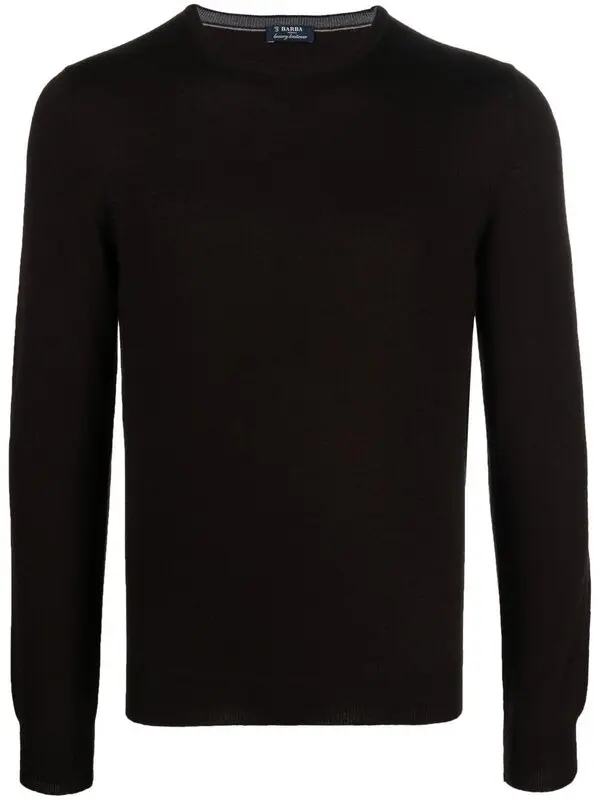 BARBA NAPOLI Crew-neck Knit Jumper - Brown