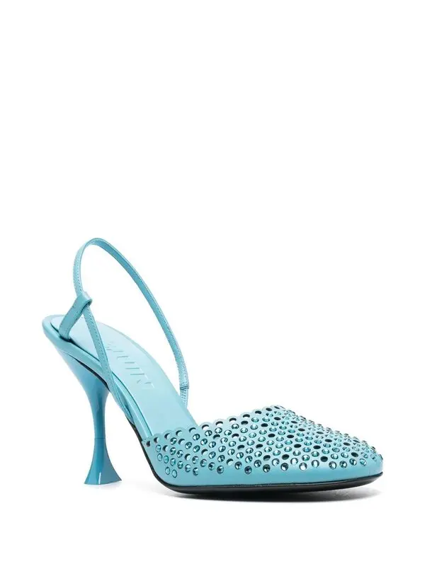 3JUIN 100mm Crystal-embellished Pumps - Blue