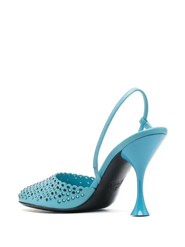 3JUIN 100mm Crystal-embellished Pumps - Blue