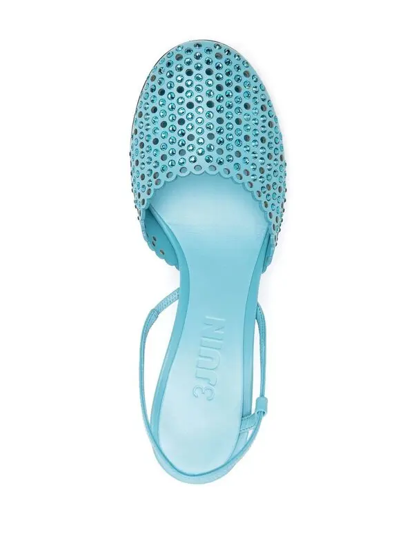 3JUIN 100mm Crystal-embellished Pumps - Blue