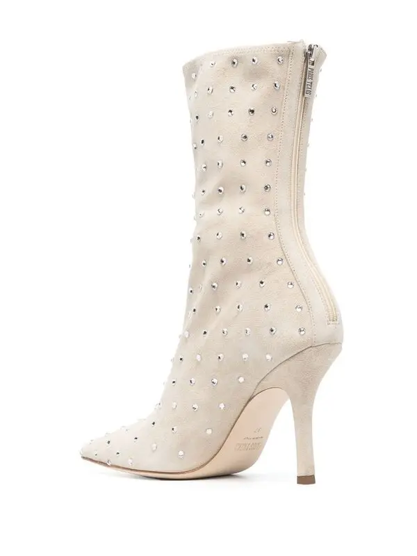 Paris Texas Rhinestone-embellished Suede Boots