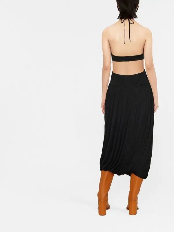 Stella McCartney Triangle-bra Halterneck Midi Dress