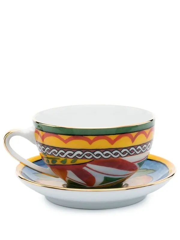 Dolce & Gabbana Archive-print Porcelain Tea Set