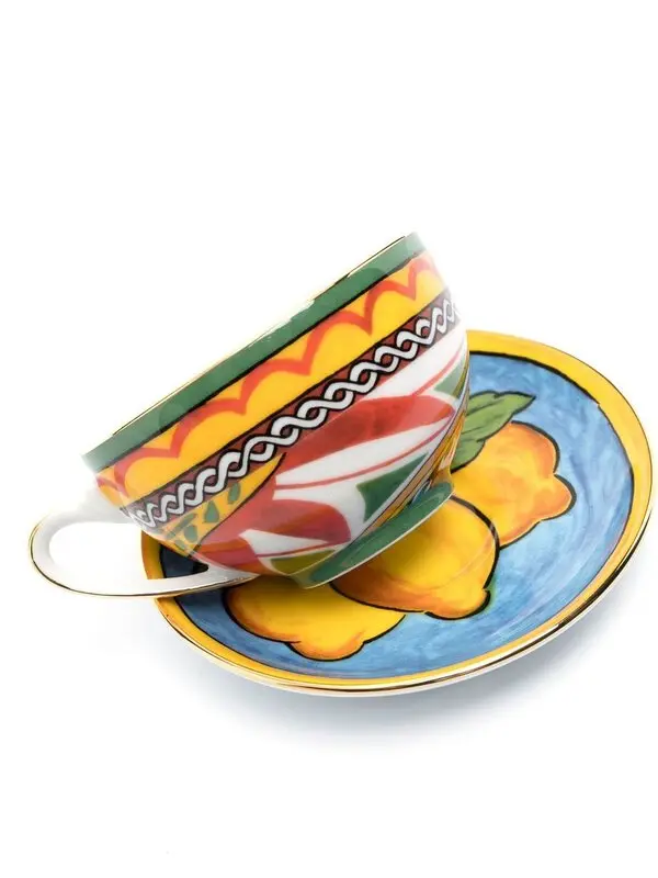 Dolce & Gabbana Archive-print Porcelain Tea Set