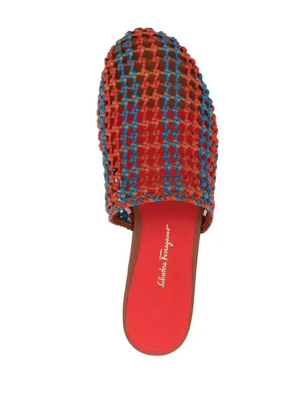 FERRAGAMO Ellas Mesh Flat Sandals