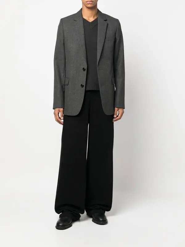 Ami Single-breasted Virgin Wool Blazer - Grey