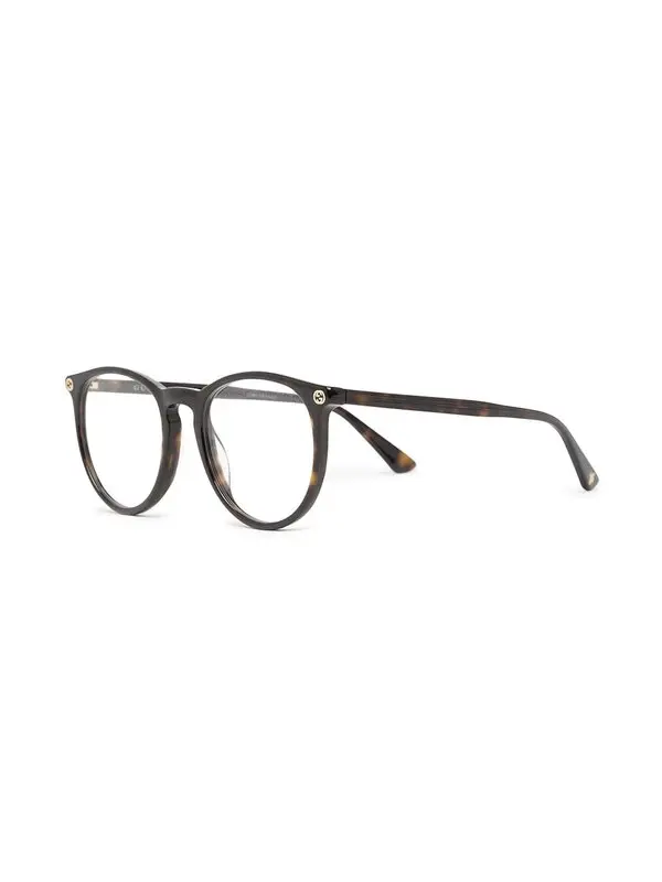 Gucci Tortoiseshell Round-frame Glasses